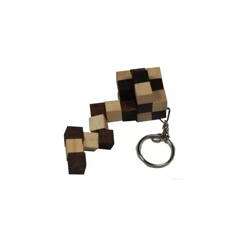 Porte-clefs cube jaune casse-tête - Fridolin